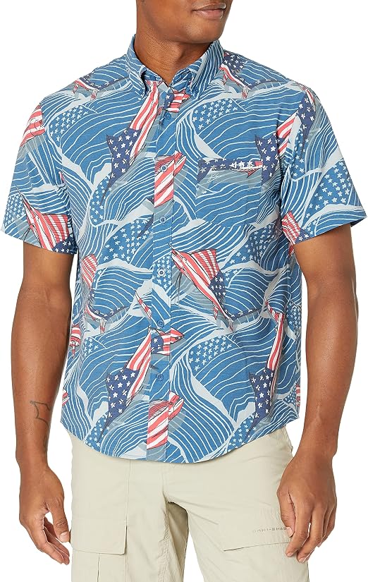 Amazon.com: HUK Men's Kona Short Sleeve Shirt | Performance Button Down ...