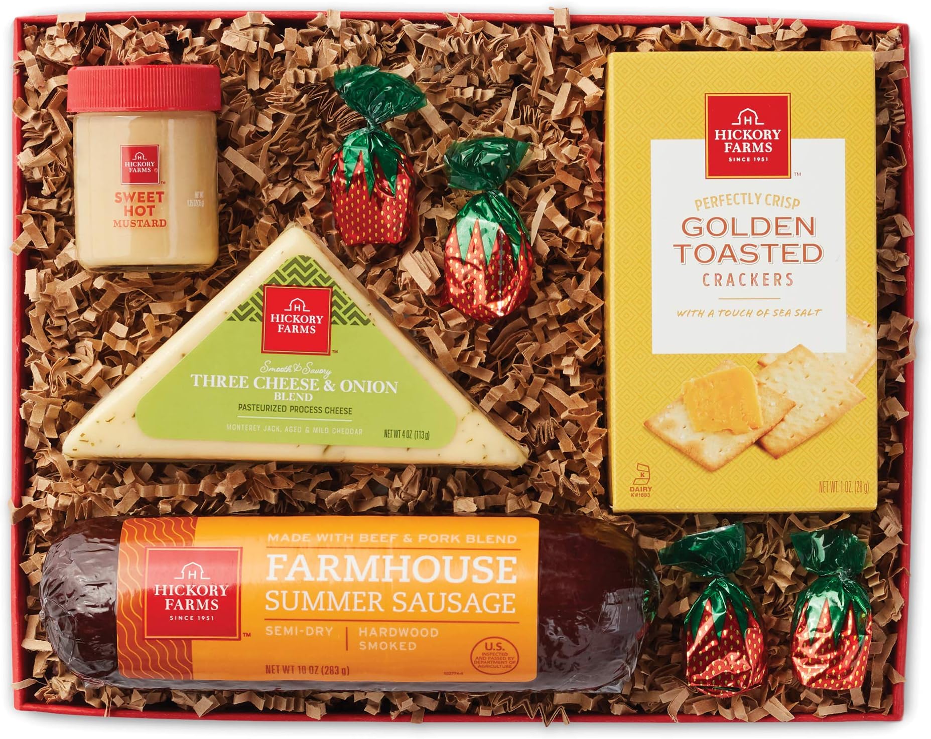 Amazon.com : Hickory Farms 4-Piece Farmhouse Sampler Gift Pack 12.1 oz ...