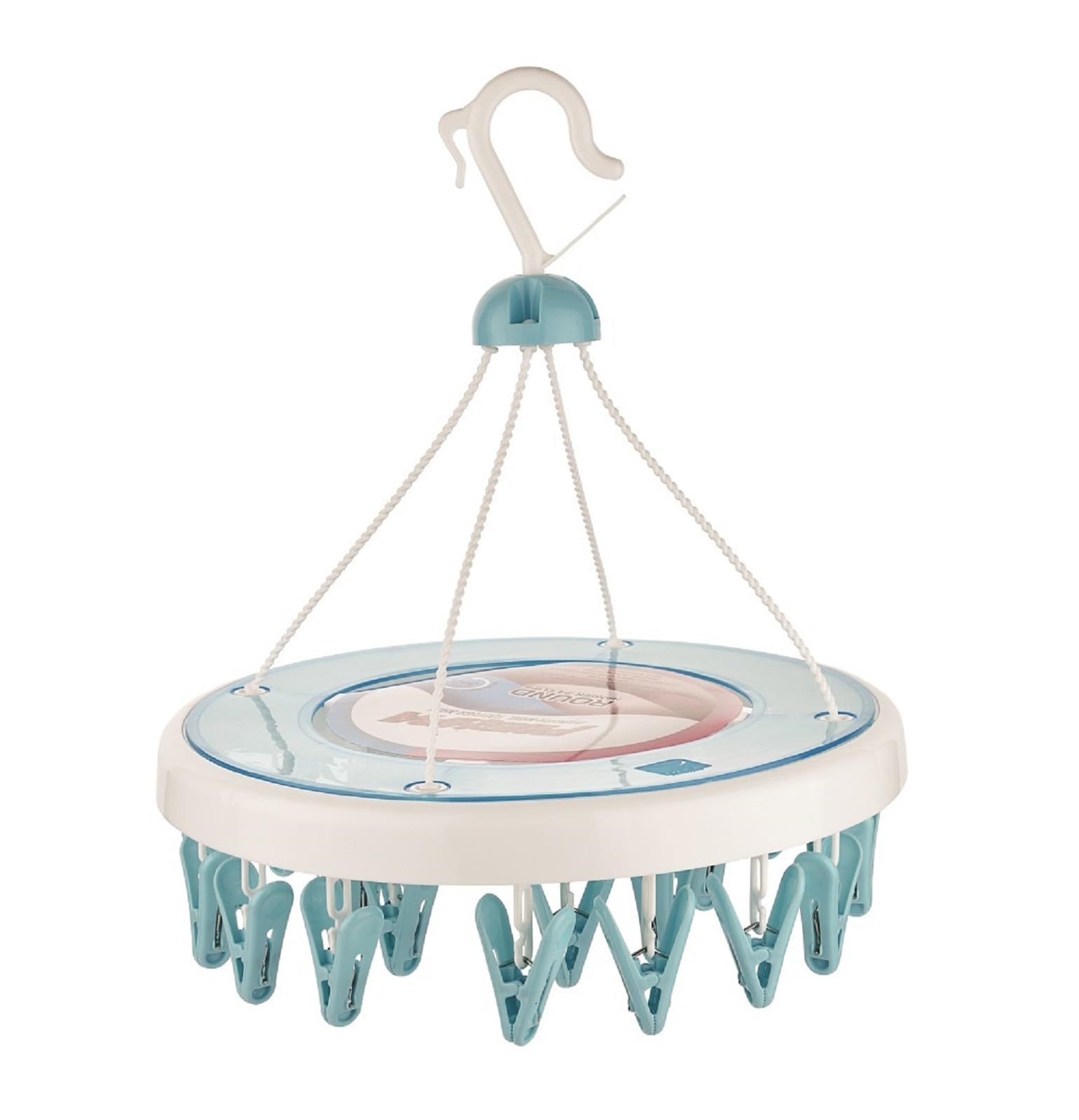 Yuiop Pushpa Smart Plastic Cloth Drying Hanger Multipurpose Round Clip ...