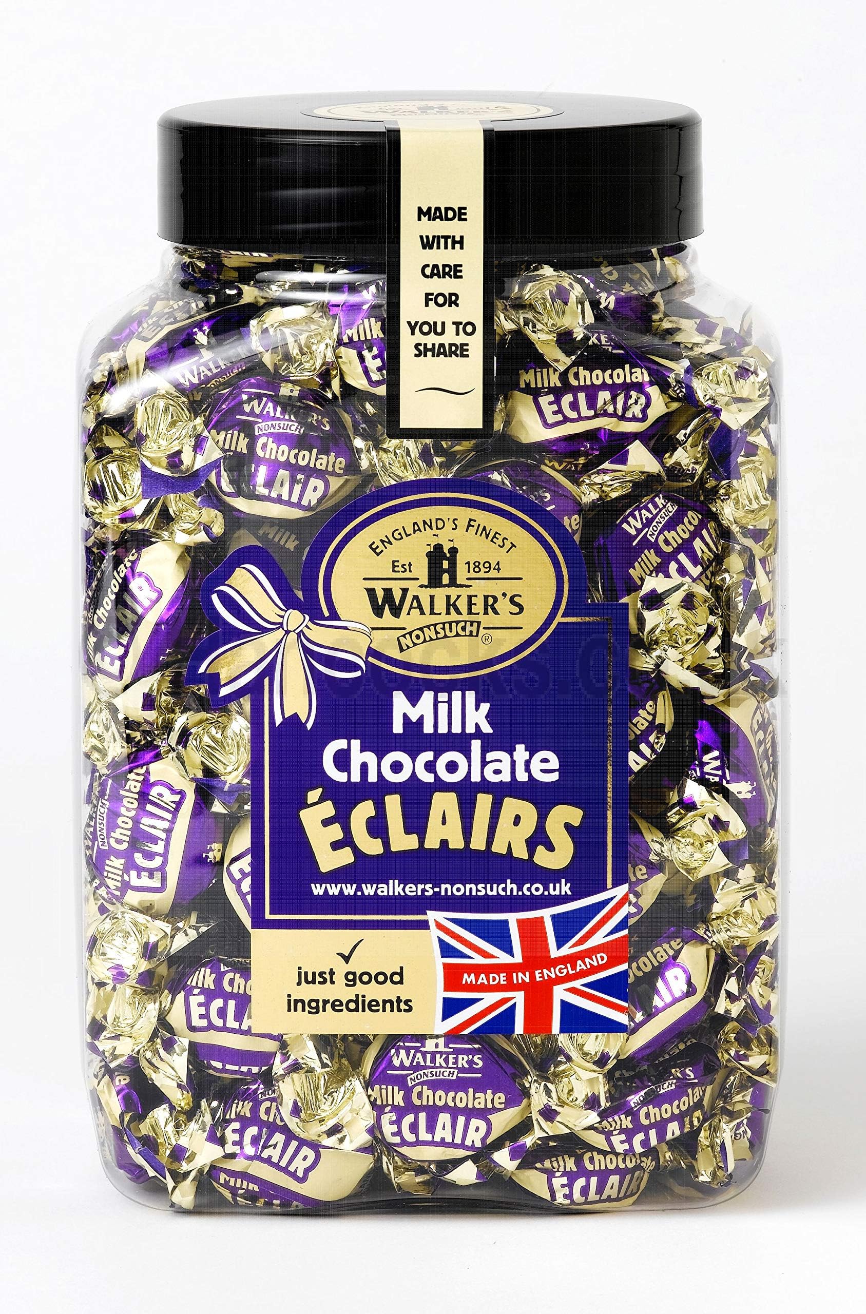 Amazon.com : Walkers Nonsuch Milk Chocolate Eclair 150g : Toffee Candy ...