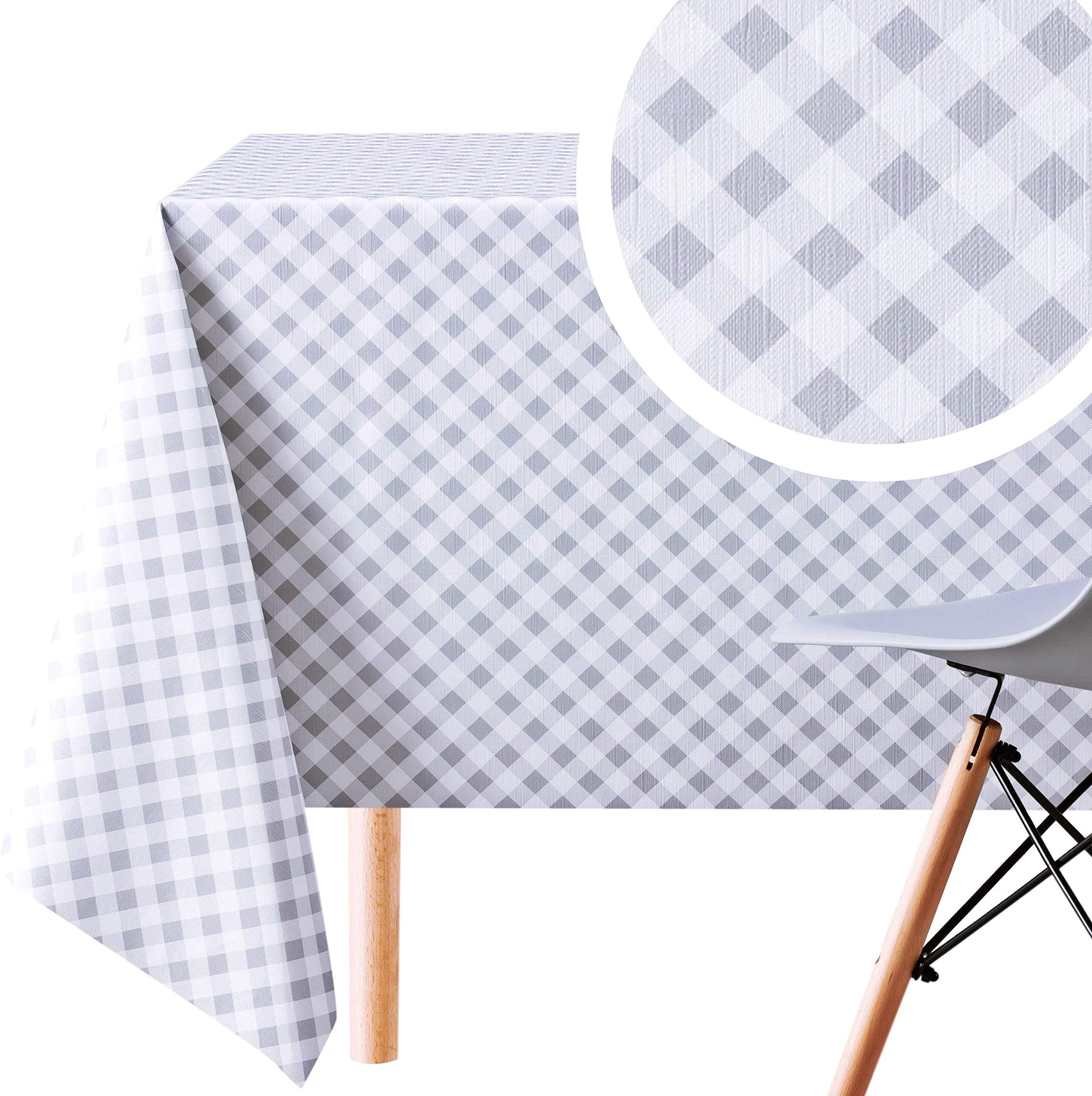 KP HOME Waterproof PVC Table Cloth - Rectangular Oilcloth 78x55in ...