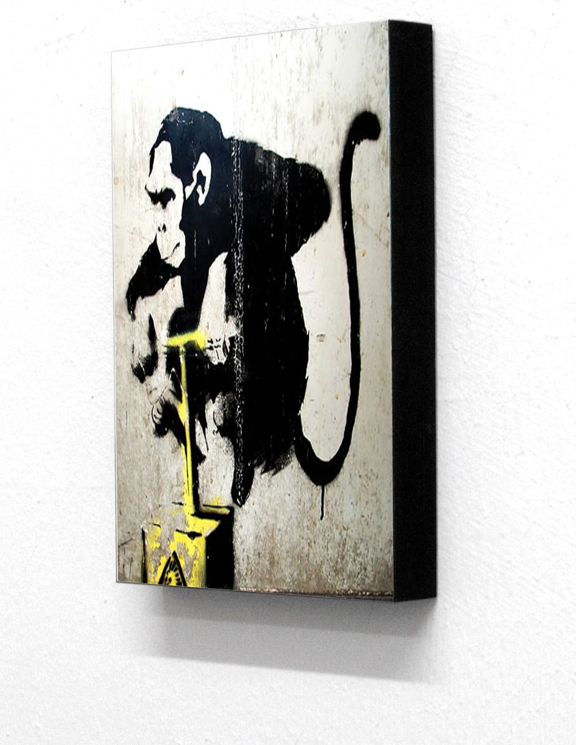 8" x 12" Block Mounted Picture Banksy Monkey Detonator : Amazon.ca: Home