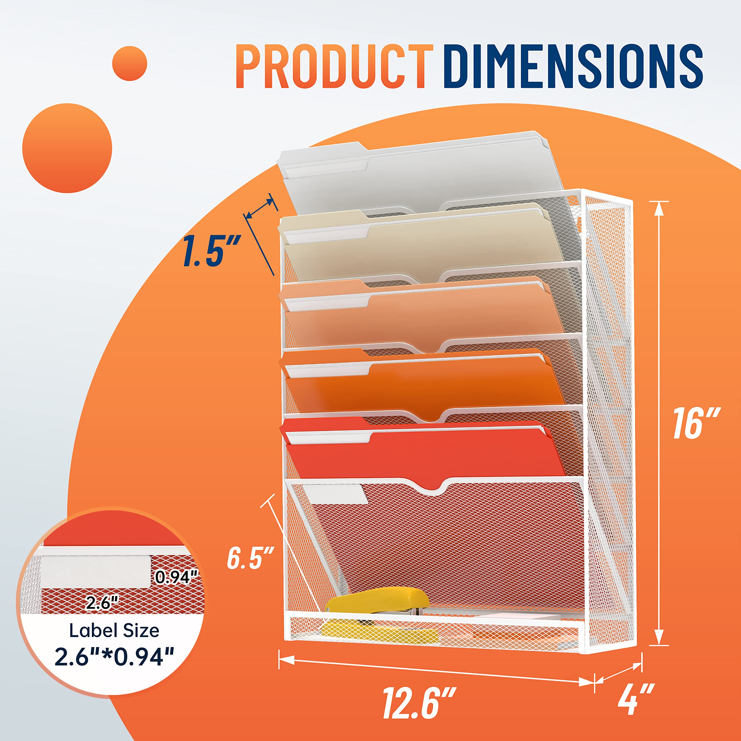 Snapklik.com : SUPEASY 6-Tier Wall File Organizer Hanging Wall File ...