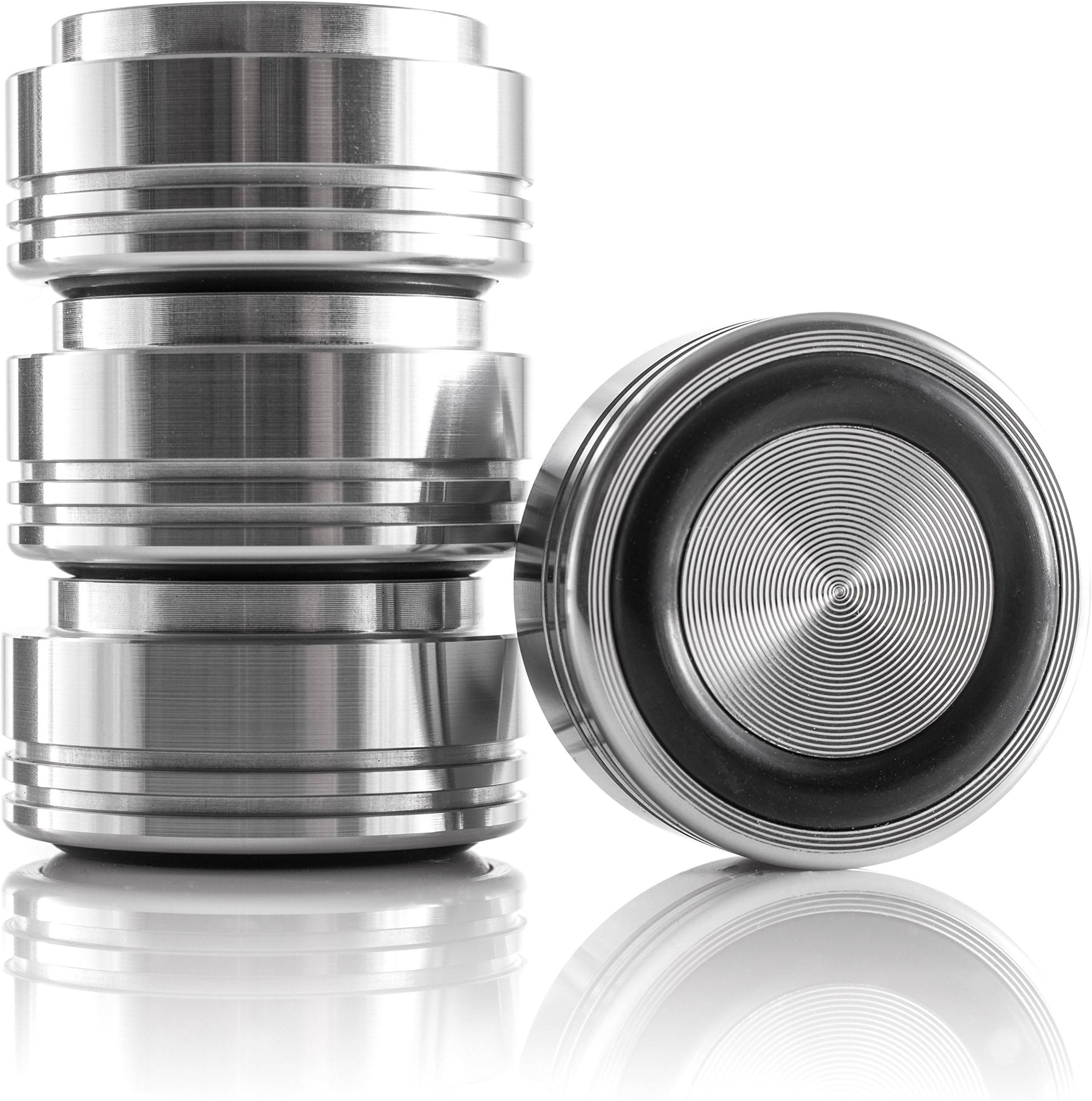 Hifi Lab Aluminium Füße massiv 29x15 Alu Audio Geräte-Füße Silber ...