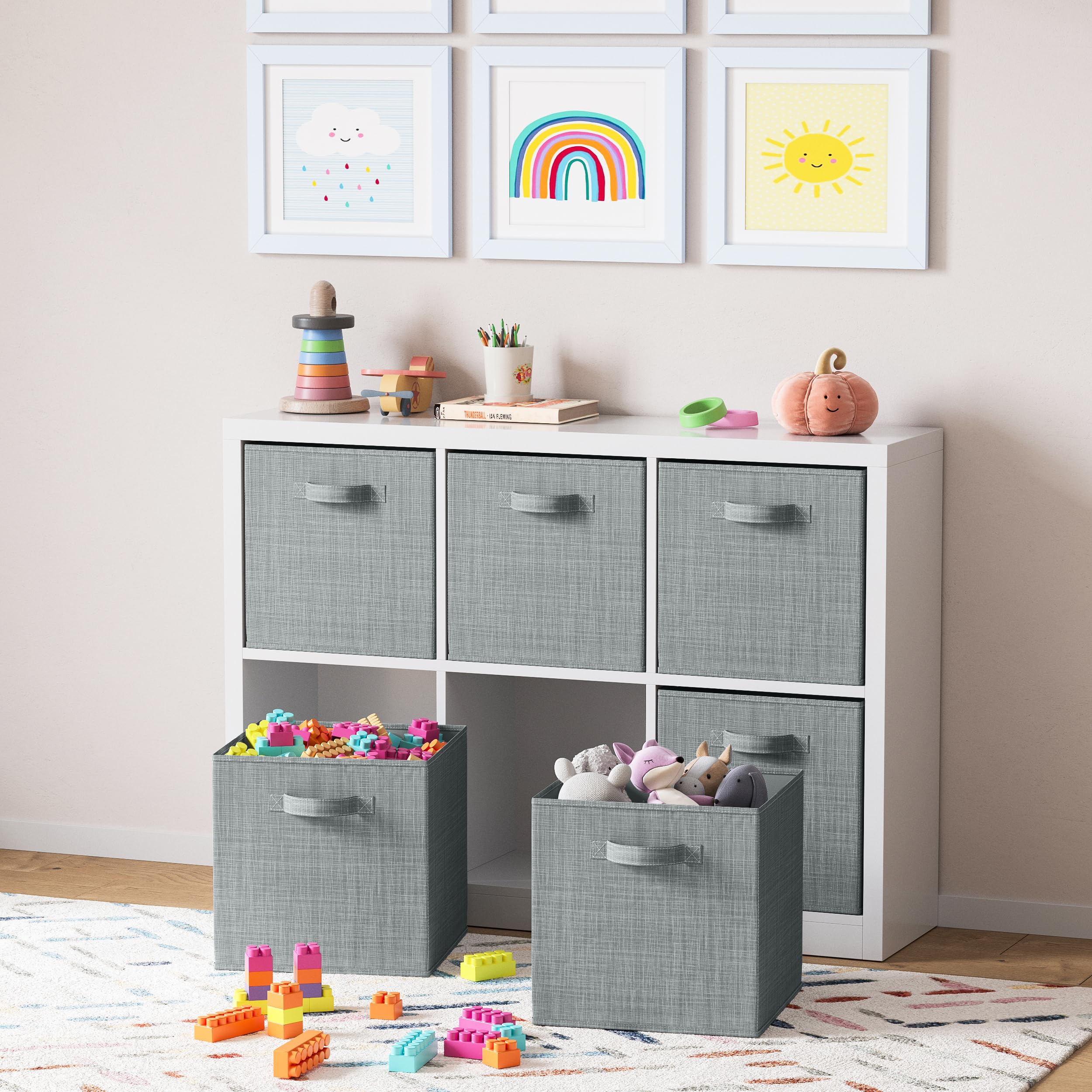 Snapklik.com : NEATERIZE Fabric Storage Cubes For Cube Organizer - 6 ...
