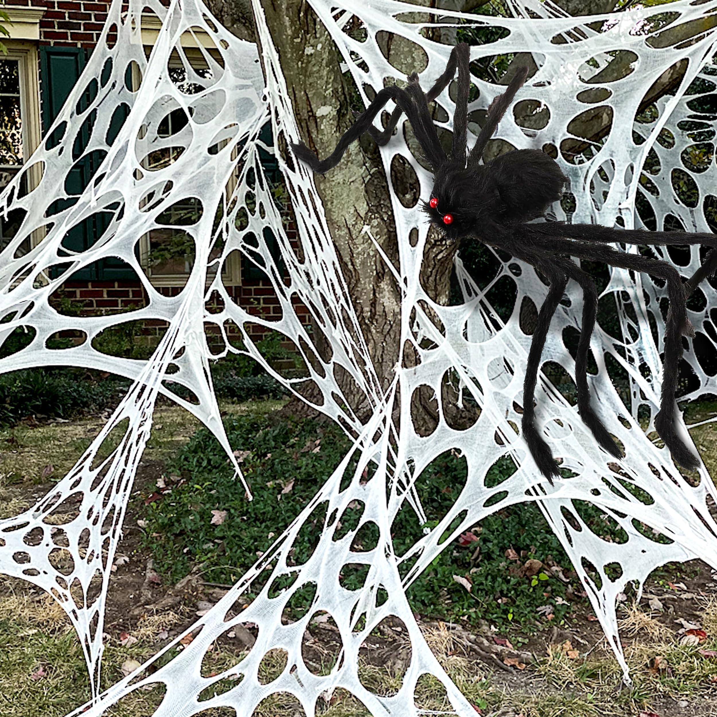 Amazon.com: Yen Jean Halloween Decorations Outdoor Spider Web: Pre-Cut ...