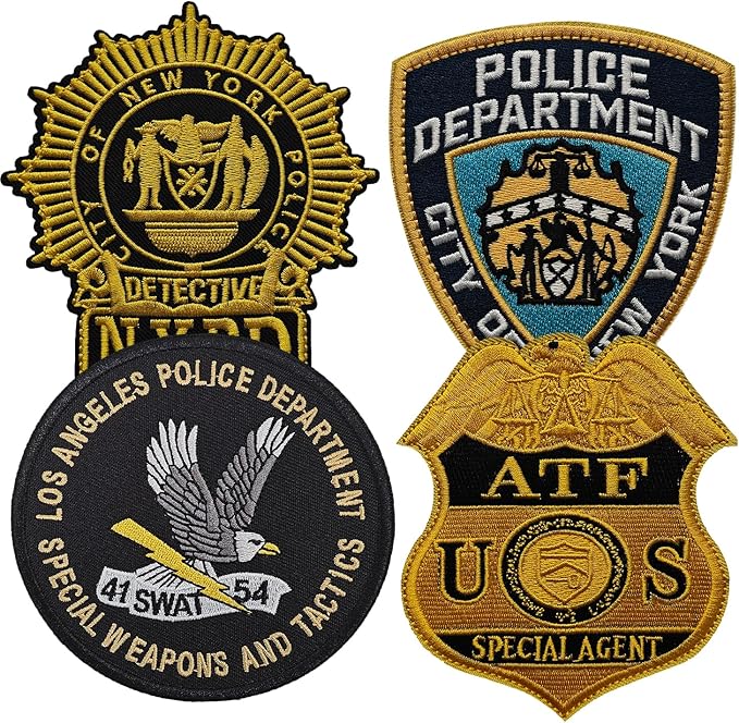 Amazon.com: EMORBALS 4 Pieces NYPD Patches, Police Embroidered Iron on ...