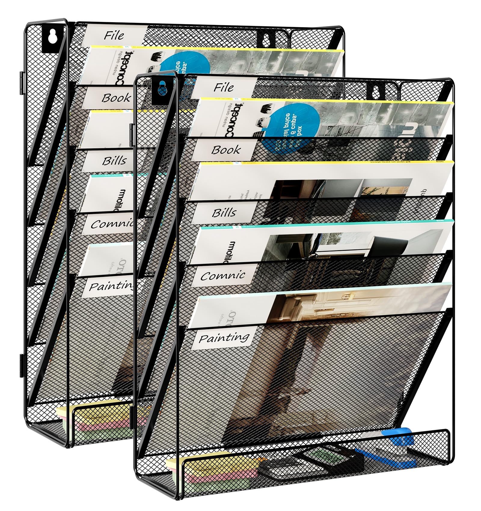 EasyPAG - Paquete de 2 carpetas de 5 niveles para colgar verticales ...