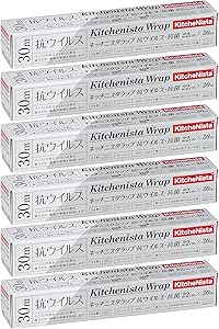 Amazon.co.jp: キッチニスタ (KitchenNista) キッチンラップ 家庭用ラップ 抗ウィルス 抗菌 日本製 クリア 約22cm×30m 6本セット : ドラッグストア