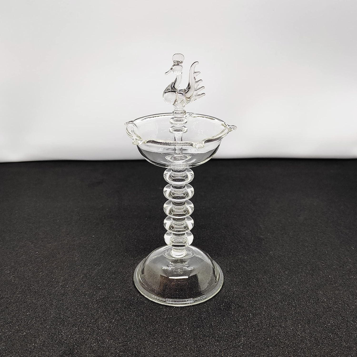 Buy 5 Inch Glass Samai for Pooja | Diya Oil Lamp | Transparent Deep ...