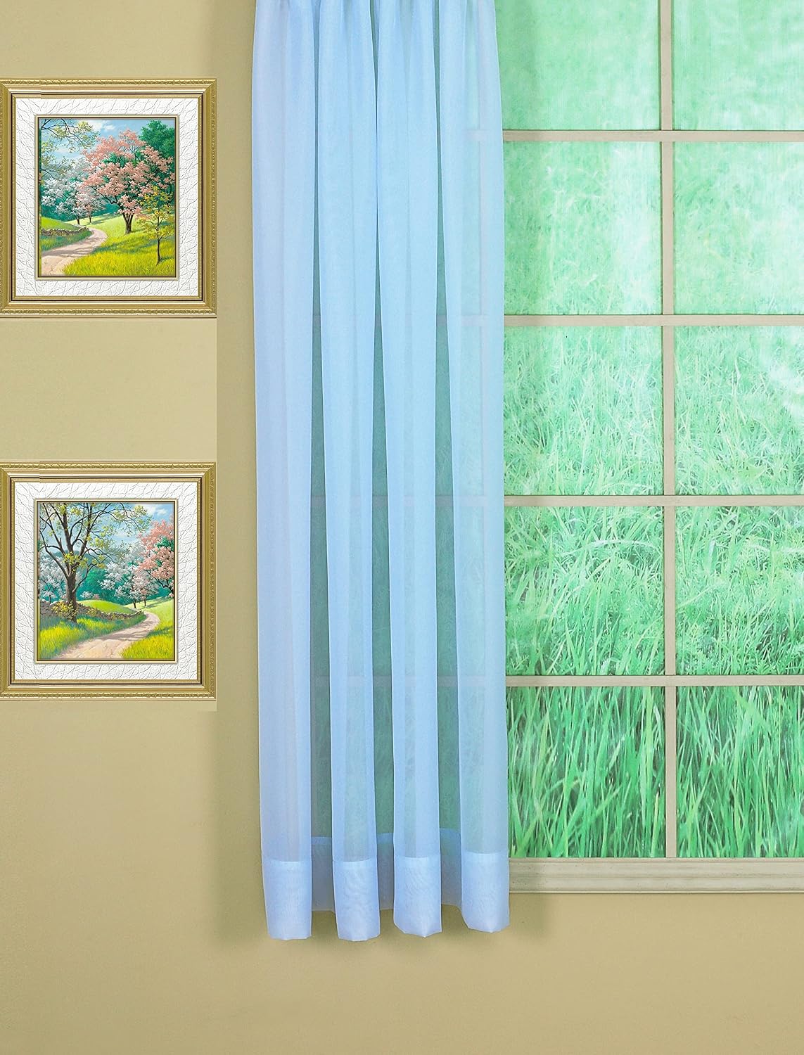 Amazon.com: Today's Curtain Emelia Original Voile Panel 72", Sky Blue ...