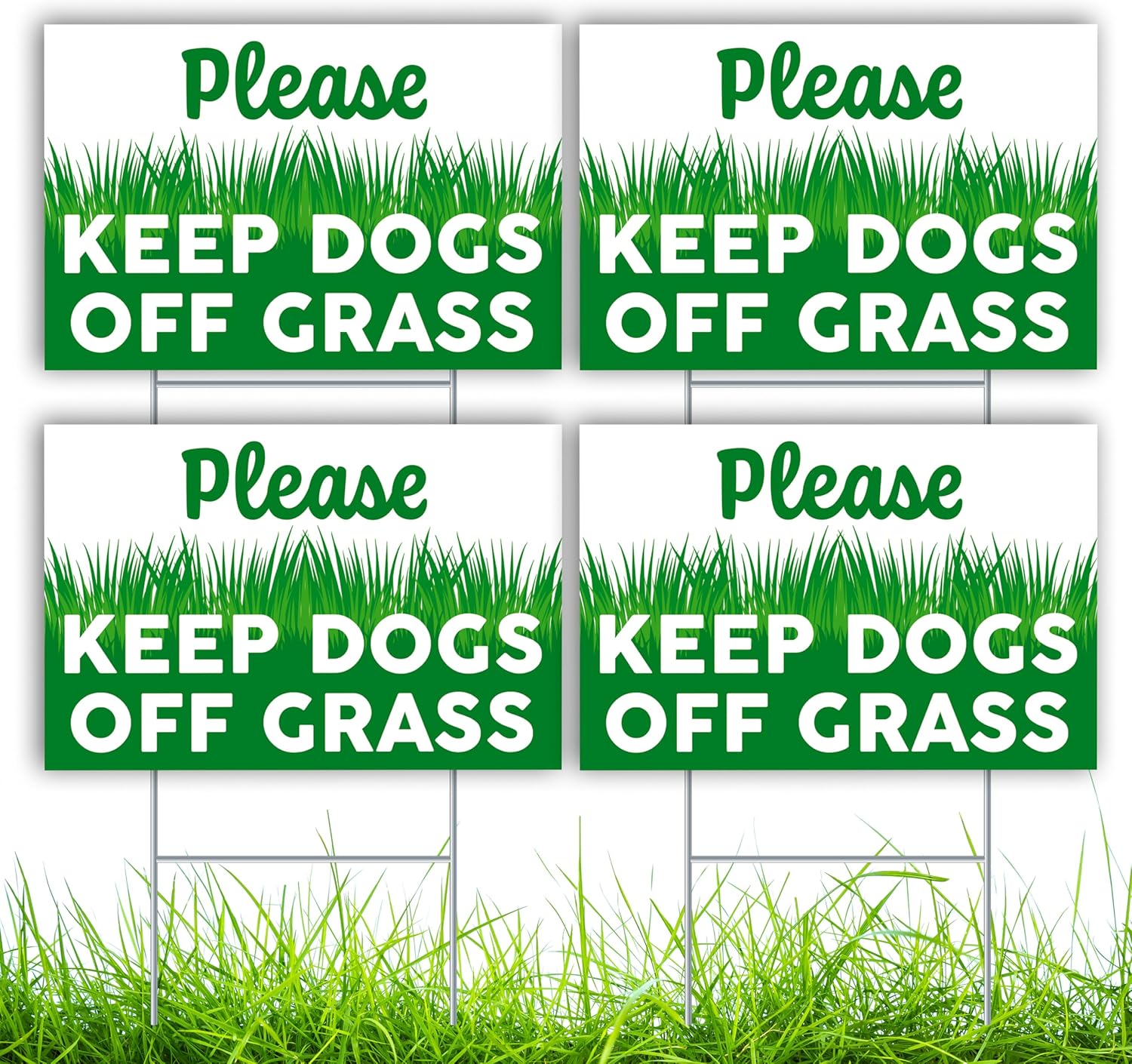 Amazon.com : 4 PC Keep Dogs Off Grass Signs, 8x12 DS Coroplast Stay Off ...
