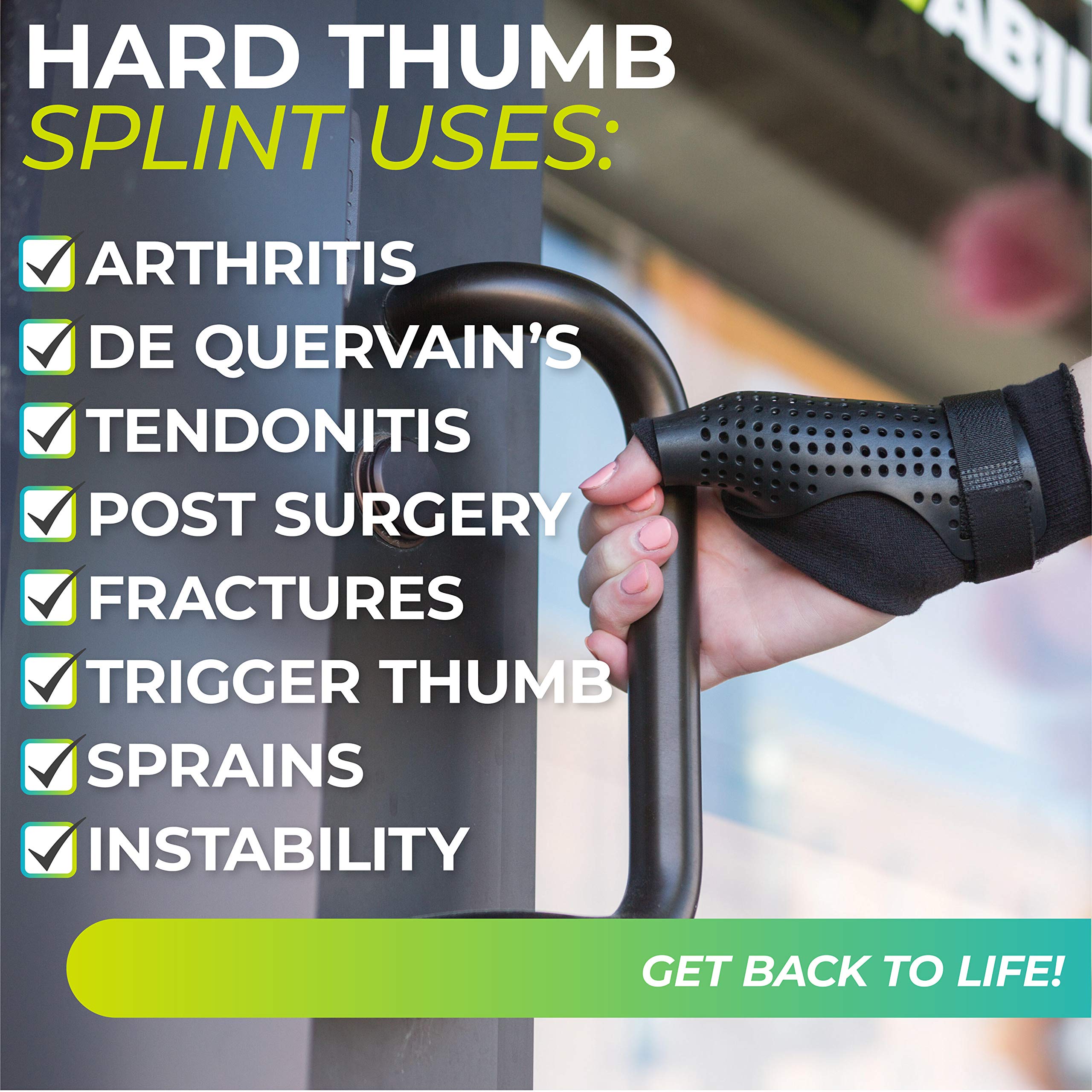 BraceAbility Hard Plastic Thumb Splint | Arthritis Treatment Brace to ...