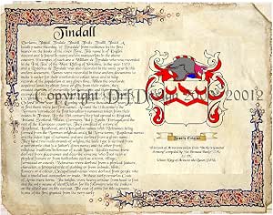 Amazon.com: Tindall Coat of Arms/ Family Crest on Fine Paper and Family ...