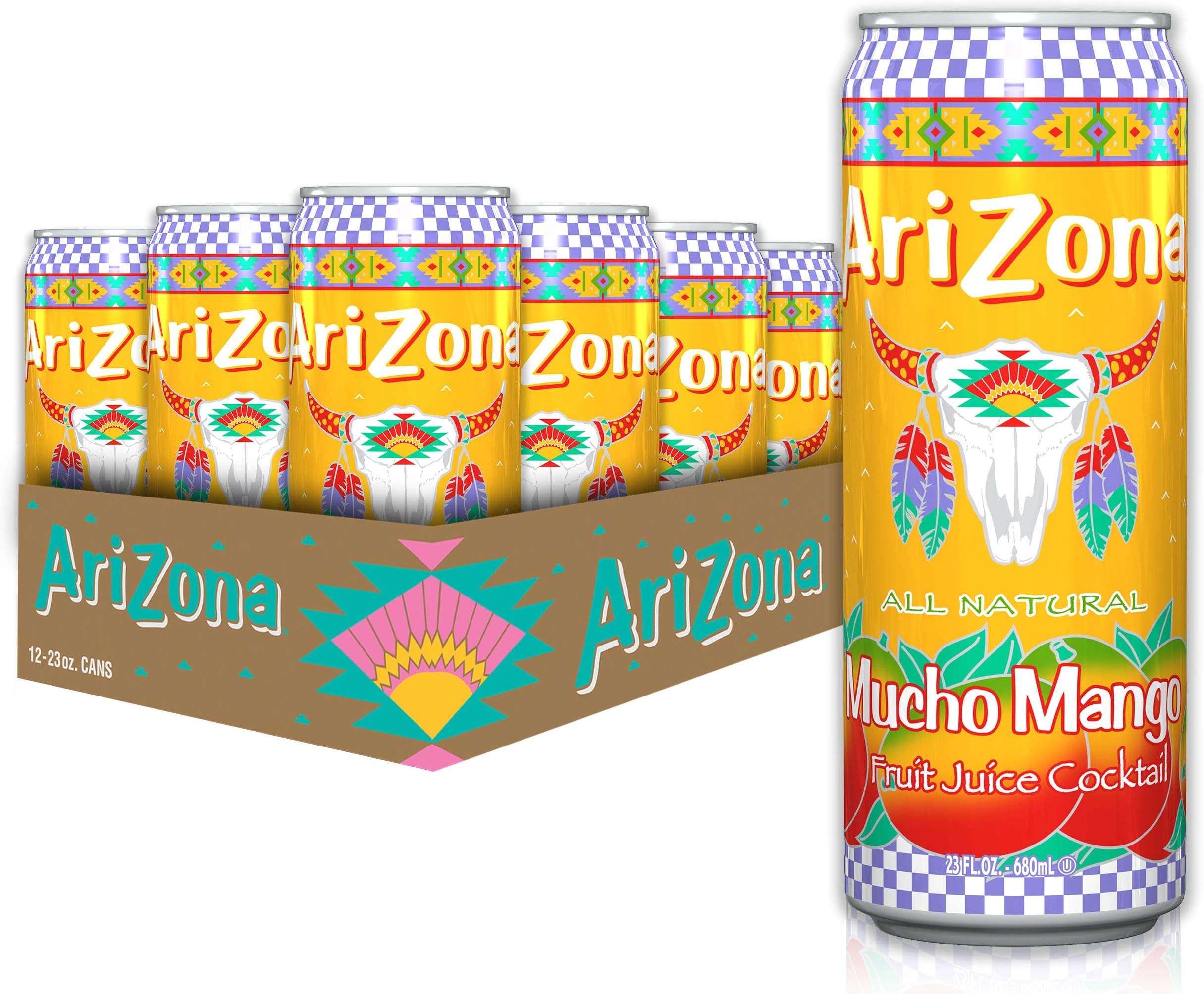 Amazon.com : AriZona Mucho Mango, Fruit Juice Cocktail - Big Can, 22 Fl ...