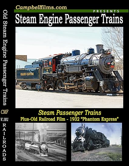 Amazon.com: Steam Engine Passenger Trains- Old Railroad Locomotive ...
