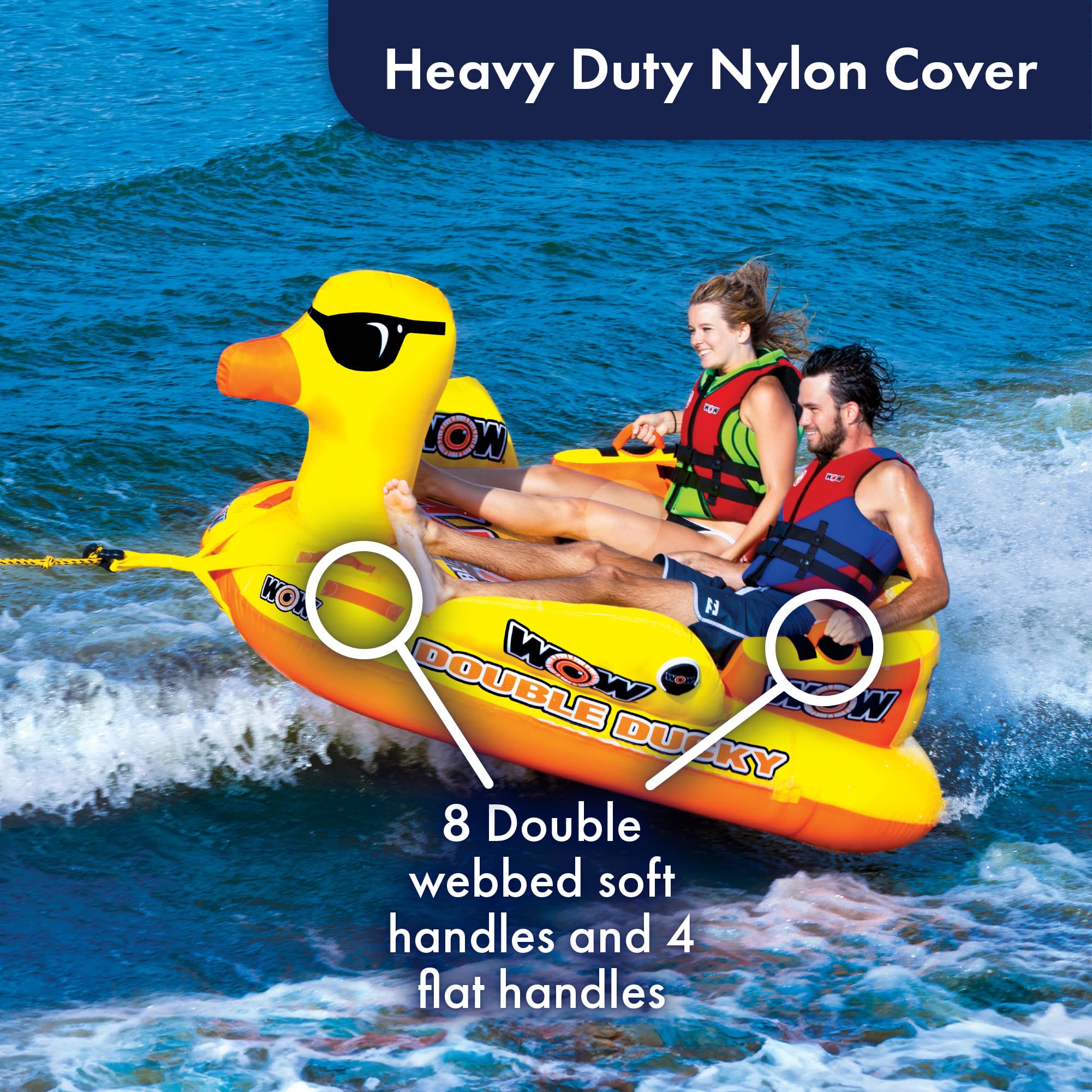 Snapklik.com : Double Ducky Towable Deck Tube For Boating 1-2 Person ...