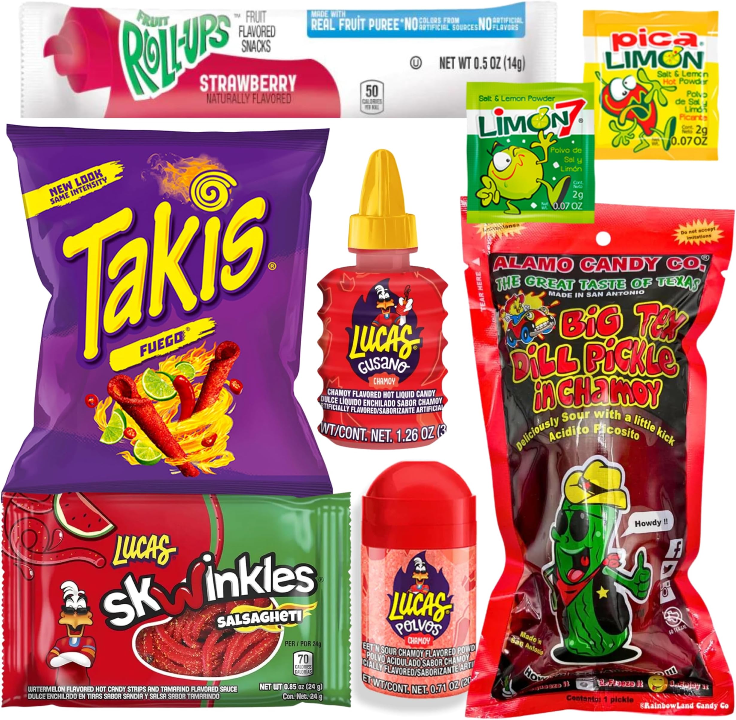 Amazon.com : Tiktok Chamoy Pickle Kit With Fruit-Roll-up & Chips ...