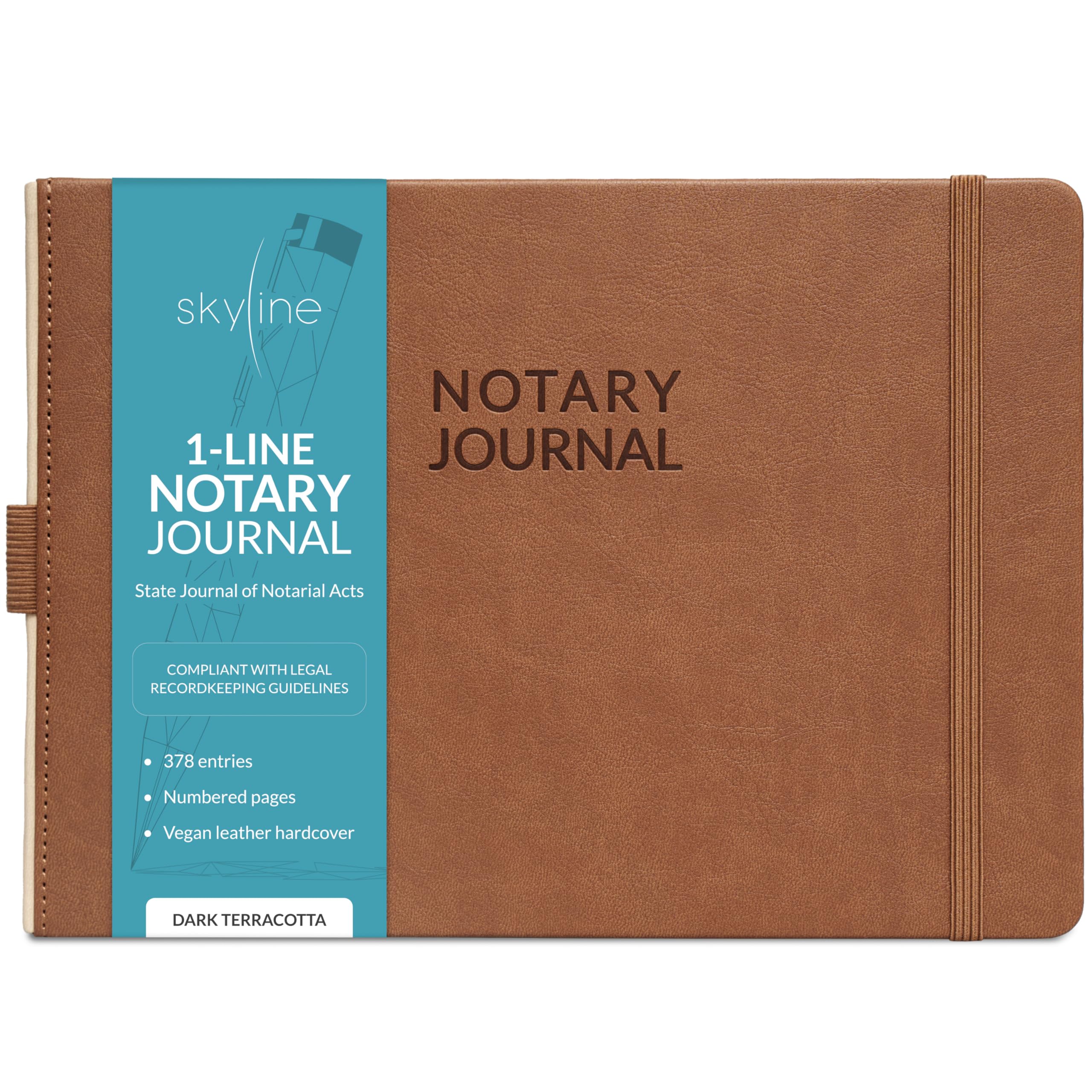 Snapklik.com : Skyline 1-Line Notary Journal Official Notary Public ...
