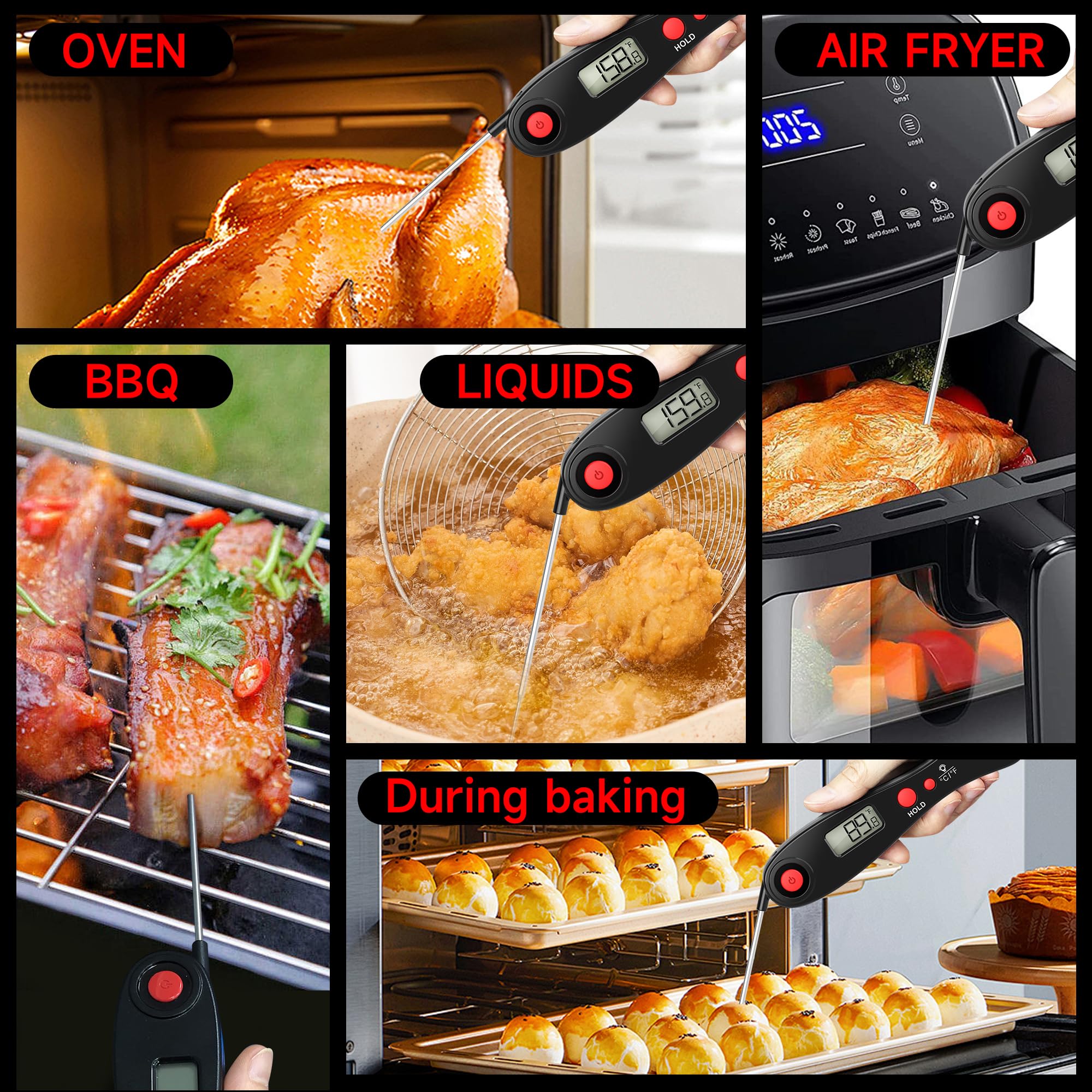 Snapklik.com : Meat Thermometer Digital, Instant Read Meat Thermometer ...