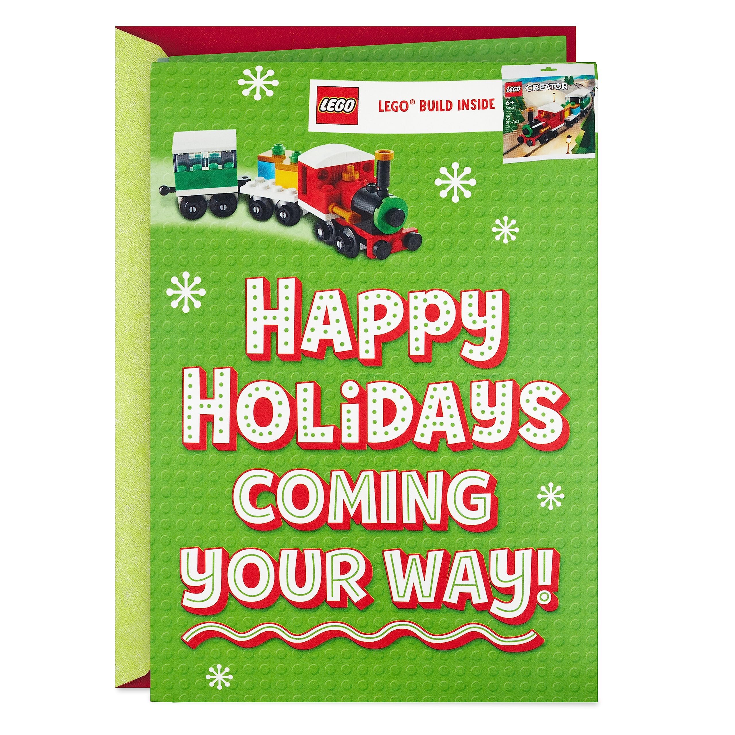 Hallmark Lego Christmas Card for Kids (Toy Train Building Kit) : Amazon ...