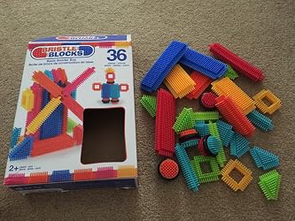 Amazon.com: Battat- Bristle Blocks- STEM Interlocking Building Blocks ...
