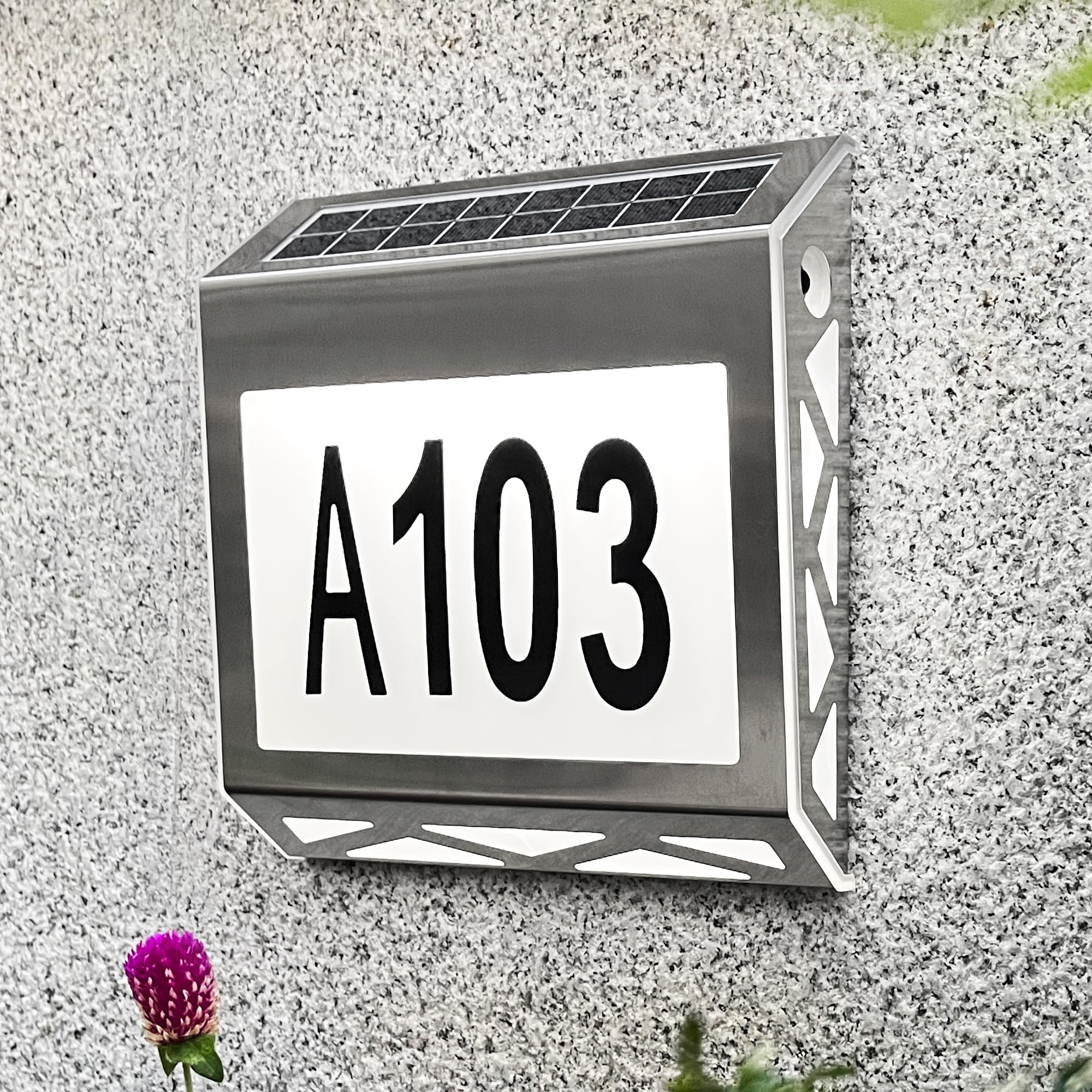 Amazon.com: Lighted Address Signs for House,Solar House Number for ...
