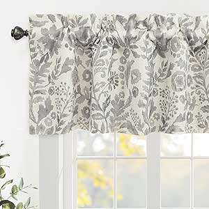 Amazon.com: DriftAway Julia Lined Valance Double Layer Thermal ...