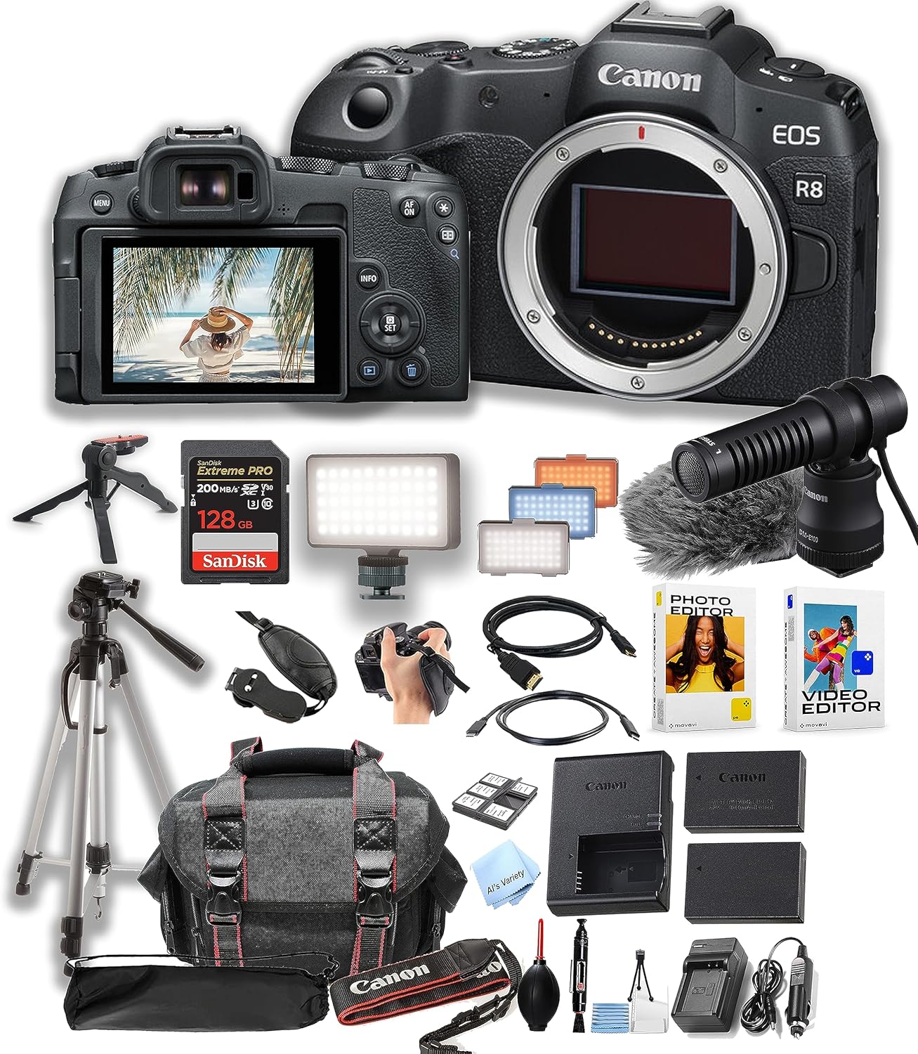 Amazon.com : Canon EOS R8 Mirrorless Camera Body + 128GB Pro Speed ...