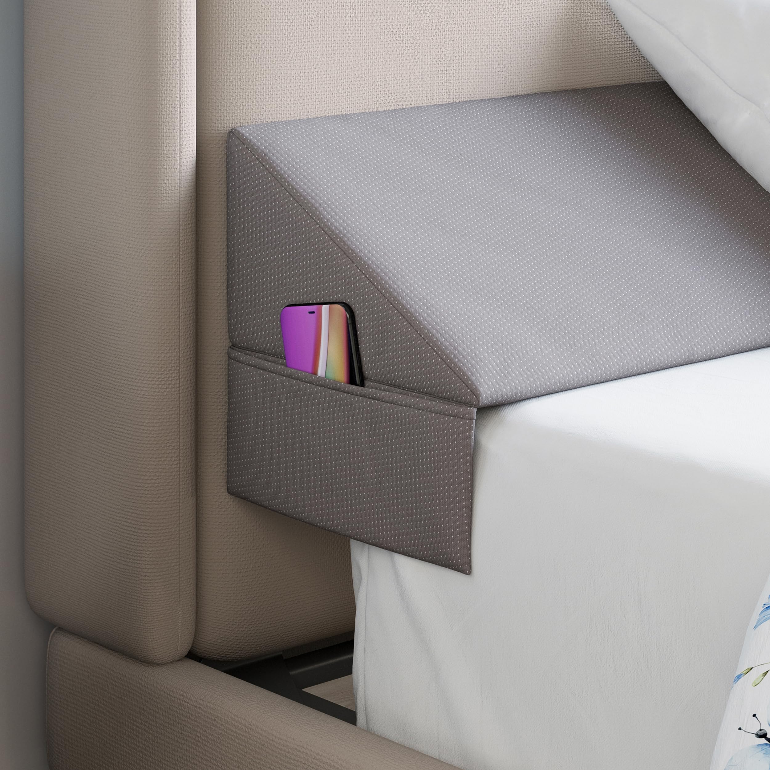 Amazon.com: HOMBYS Wedge Pillow Headboard for Bed Gap,Foldable Bed ...