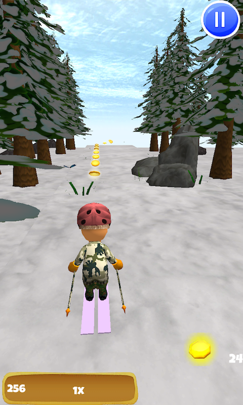 A Downhill Snow Skier: 3D Mountain Skiing Game - FREE Edition:Amazon ...