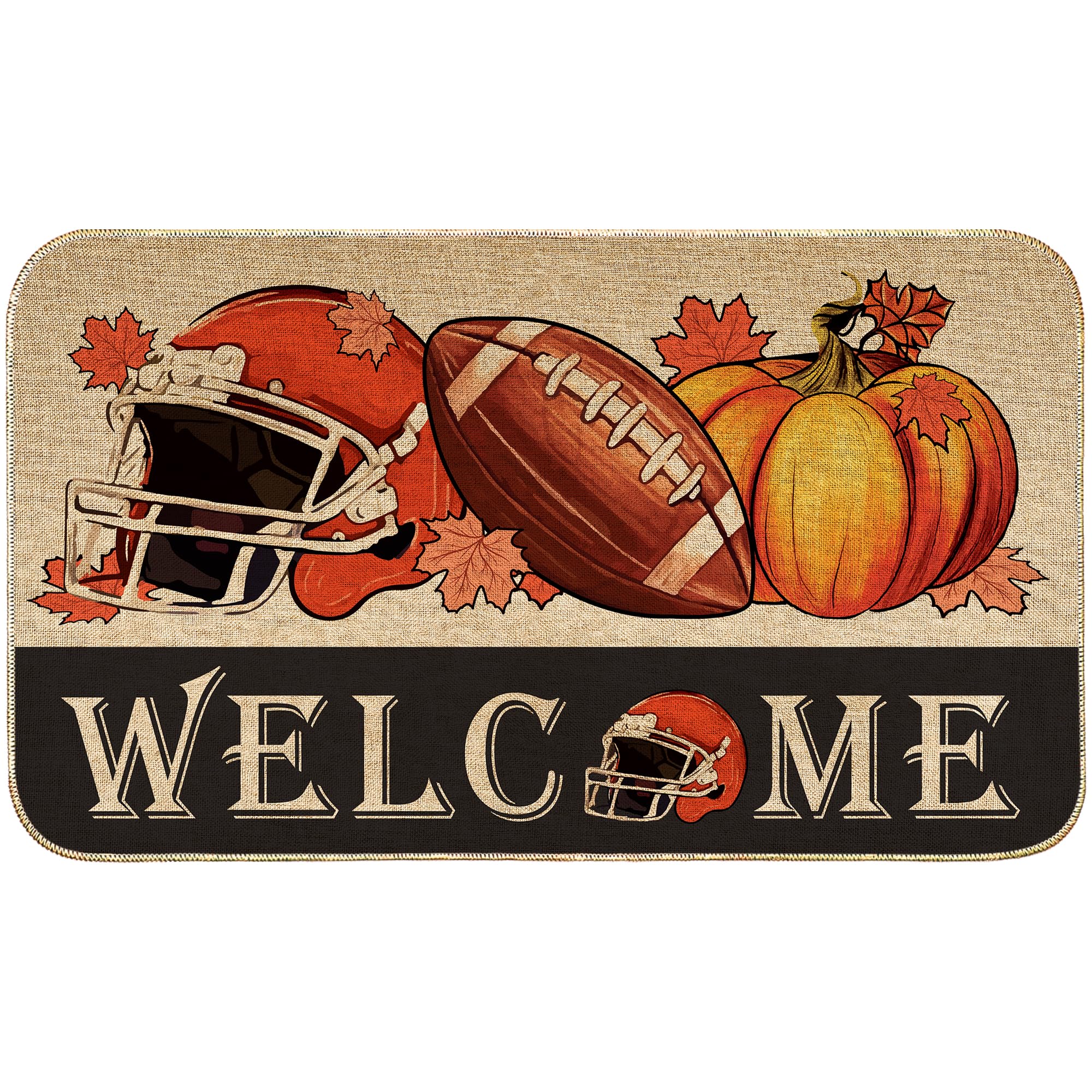 Amazon.com: Erweicet Fall Football Welcome Mat Doormat Rugs Outdoor ...