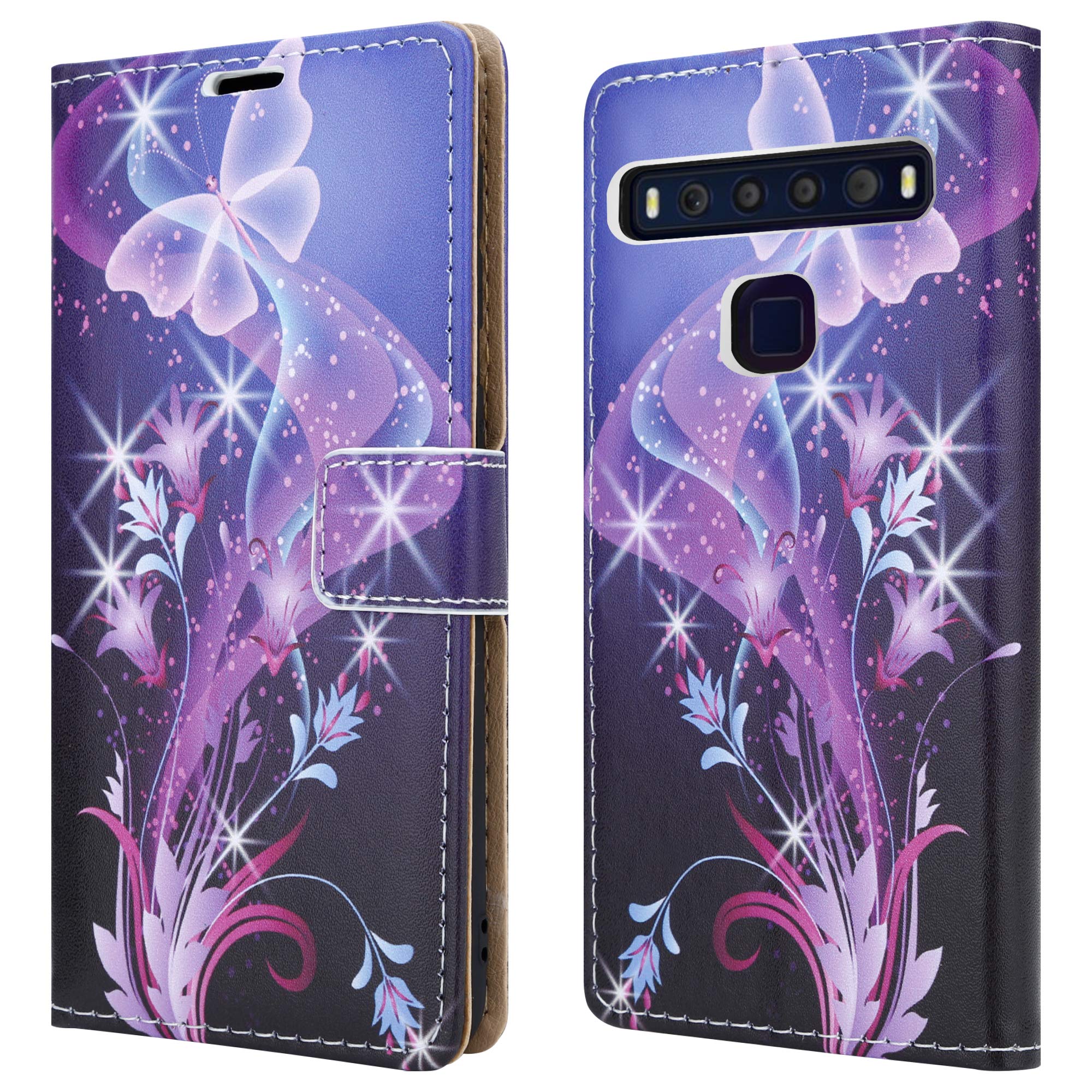 For TCL 305 306 403 405 40 SE 40R Case Leather Wallet Phone Cover ...