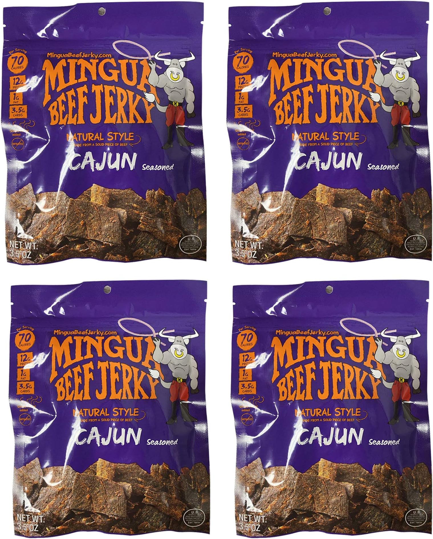 Amazon.com: Mingua Mild Beef Jerky - Three 7oz Bags : Grocery & Gourmet ...