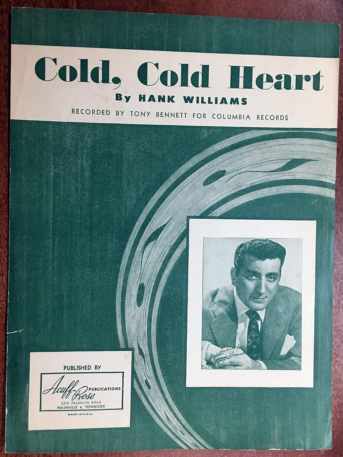 Amazon.com: COLD COLD HEART (1951 Hank Williams SHEET MUSIC) pristine ...