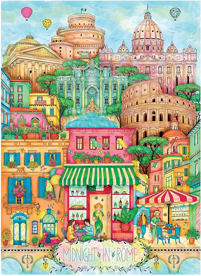 Amazon.com: Hard & Challenging 1000 Piece Puzzle for Adults – Rome at ...