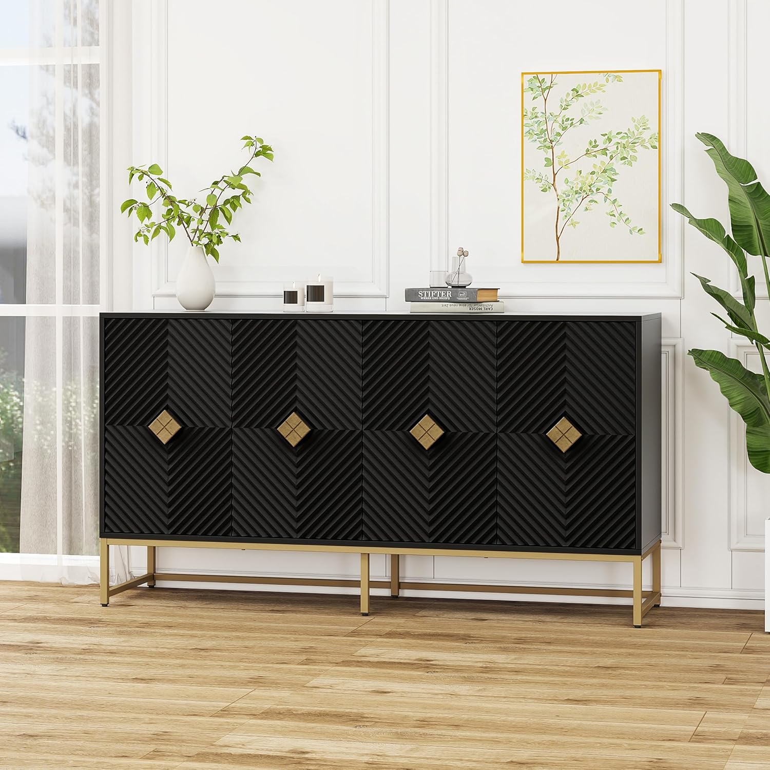 Amazon.com - YHAOWORKS Sideboard Buffet Cabinet with Storage - Accent ...