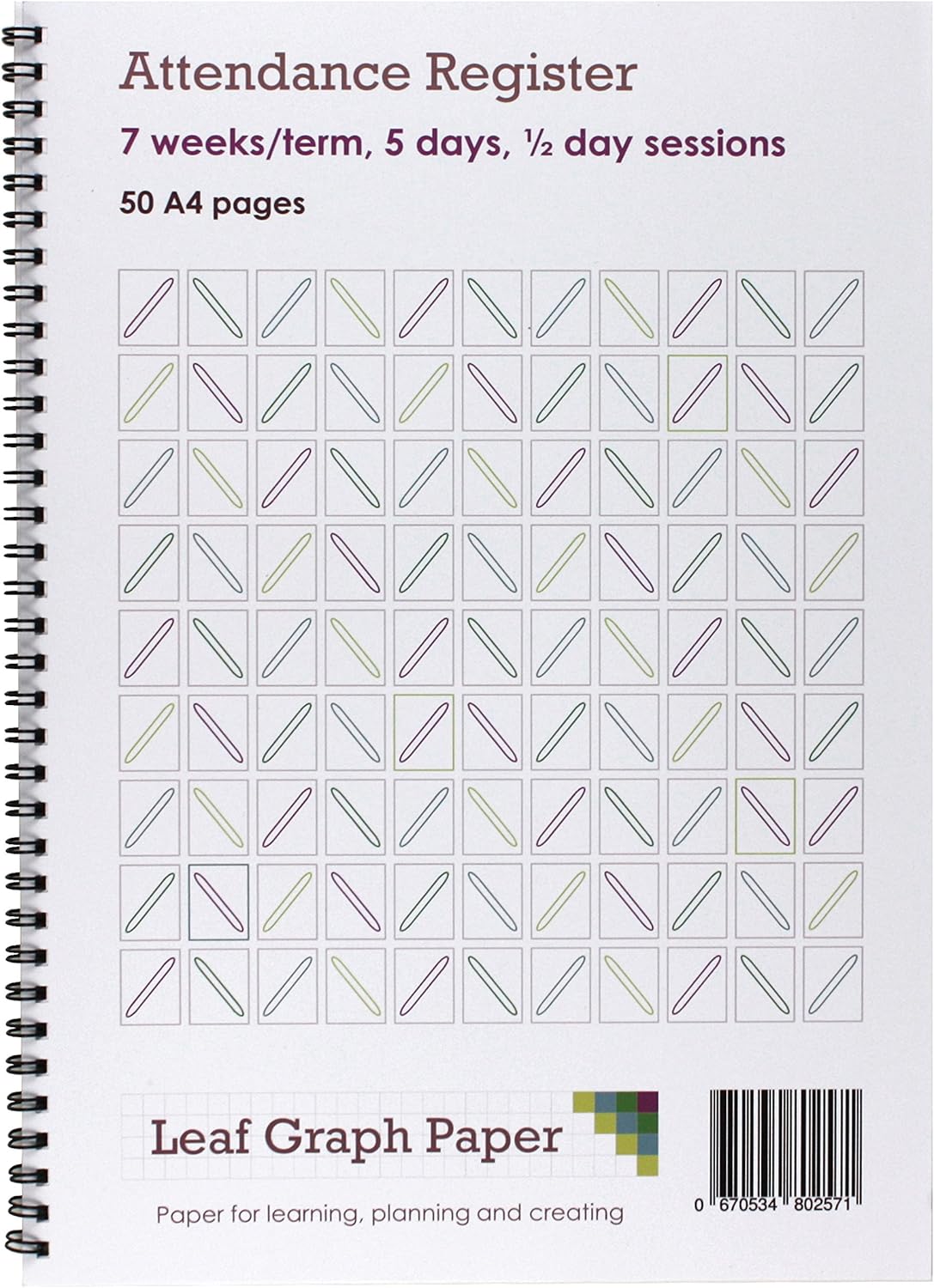 Attendance Register Book School Class Mark Book - 50 A4 Pages - Board ...