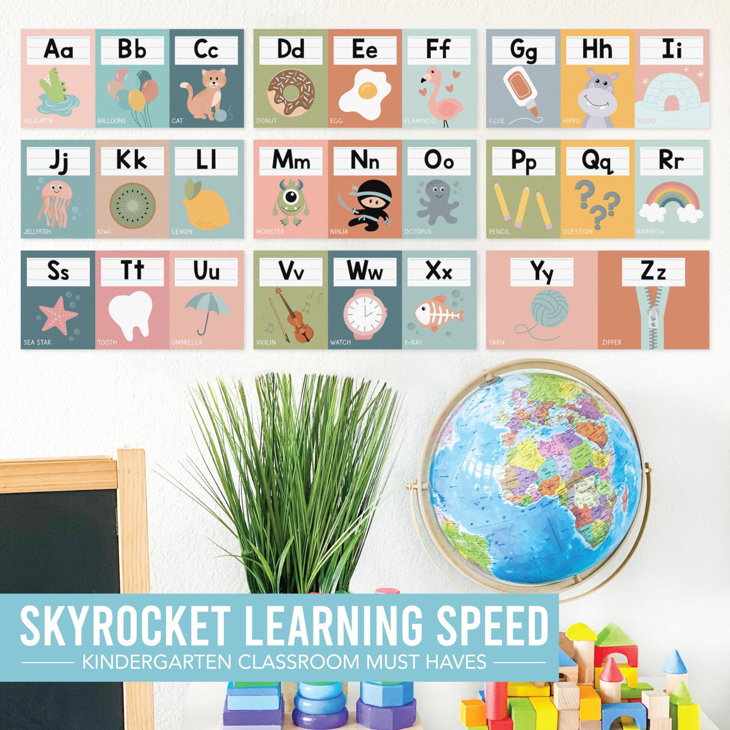 Snapklik.com : Alphabet For Classroom Wall - ABC Letters And Numbers ...