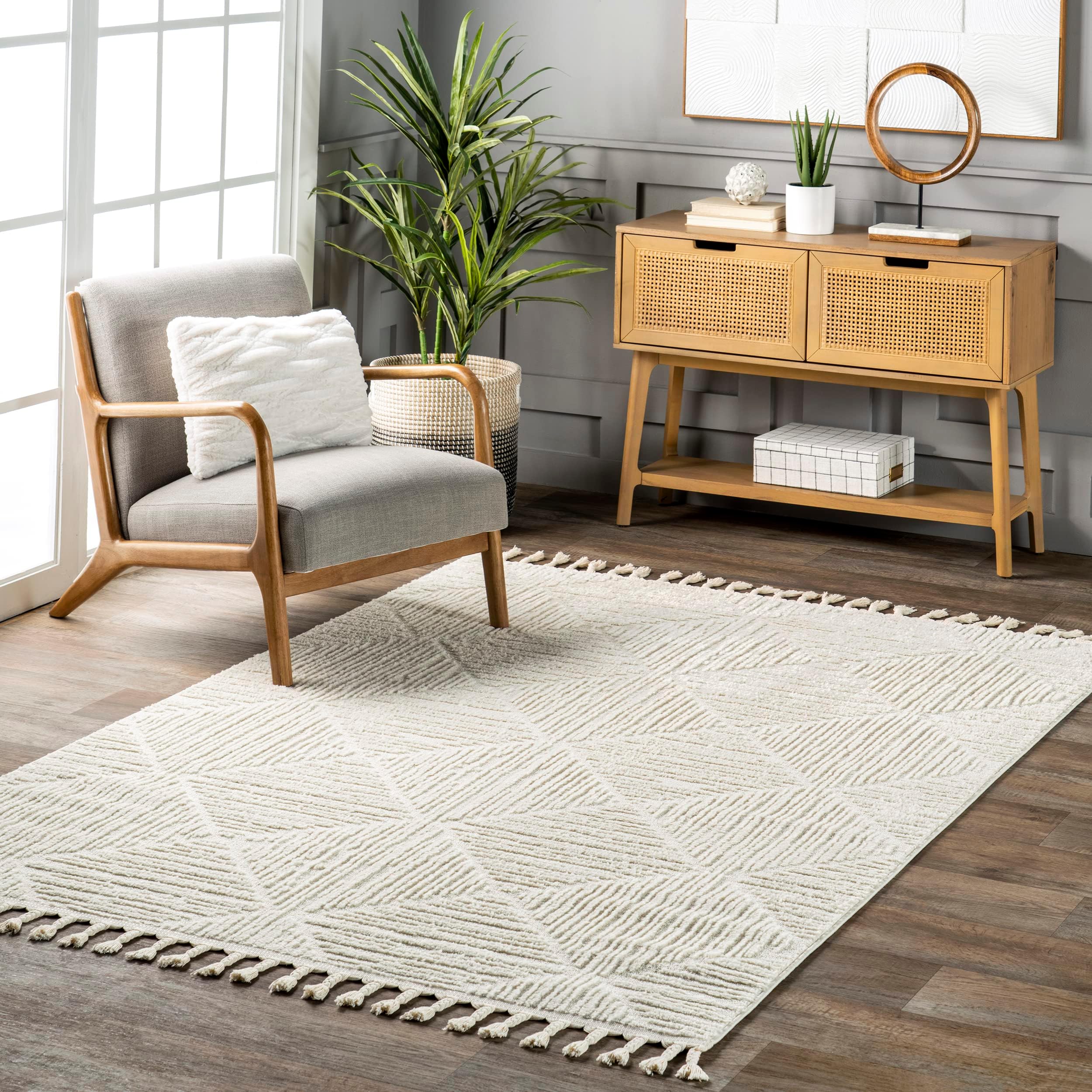 Amazon.com: Rugs USA x Arvin Olano Balboa Textured Tile Area Rug, 7' 10 ...