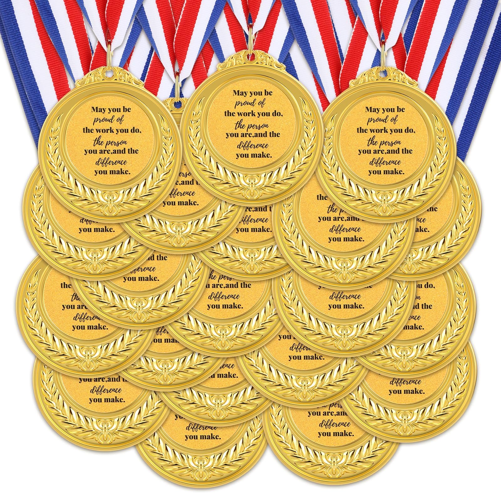 Amazon.com : Ecally 36 Set Employee Appreciation Gifts Metal Gold Award ...