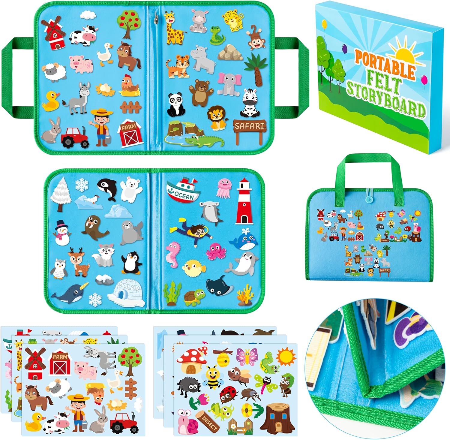 Amazon.com: WATINC Portable Board Felt Board Stories Set - 6pack ...