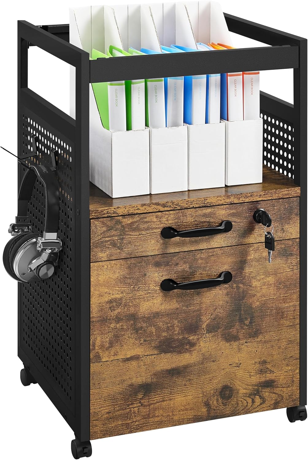Amazon.com: Yaheetech File Cabinets Industrial Office File Cabinet ...