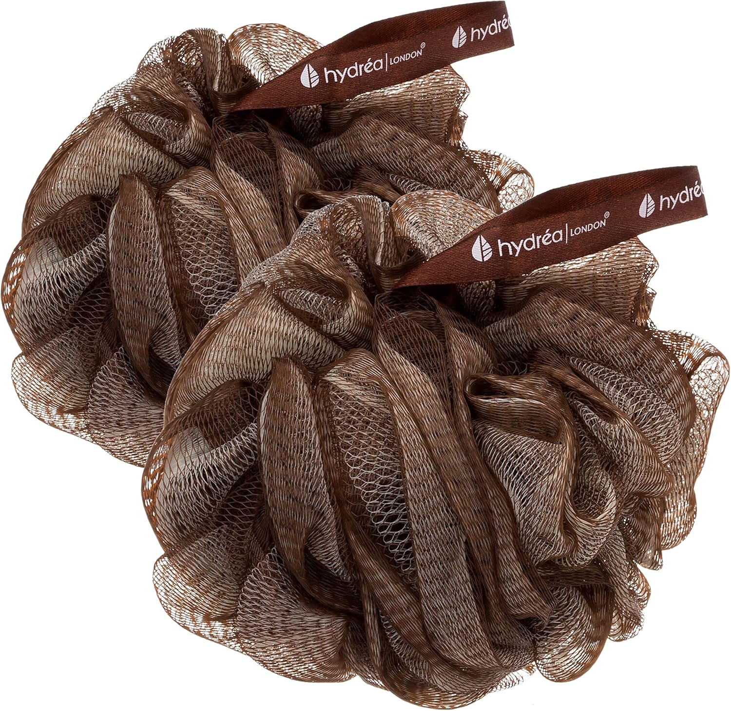 Hydrea London Shower Puffs - Pack of 2 Exfoliating Body Scrubber for ...