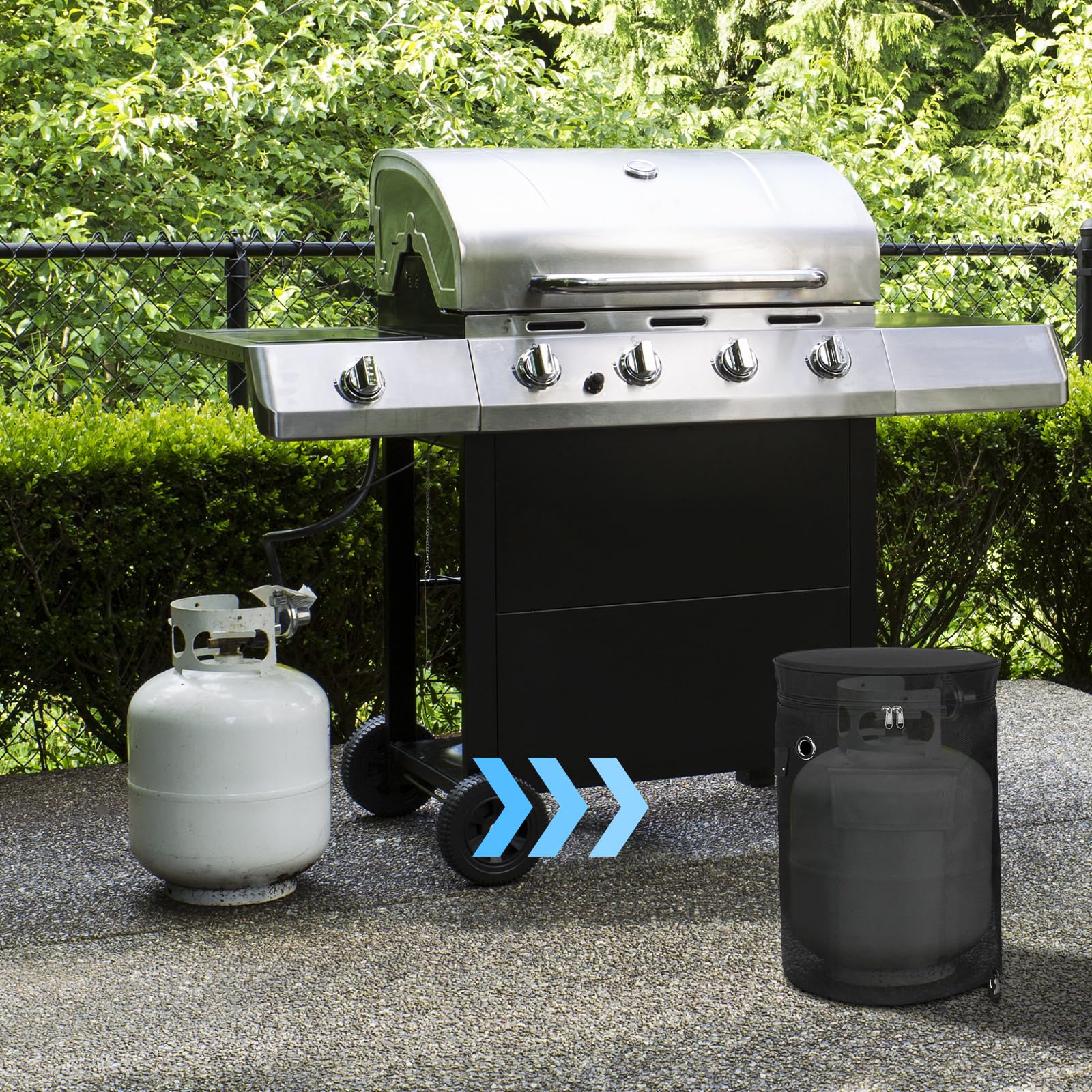 Snapklik.com : SIRUITON Propane Tank Cover, Fits 20-Pound Steel Propane ...