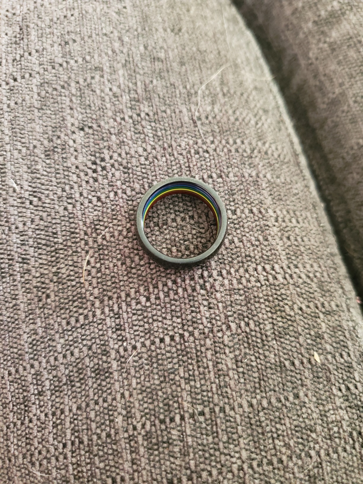 Nanafast 8mm LGBT Gay Pride Ring Rainbow Enamel Stainless Steel LGBTQ ...