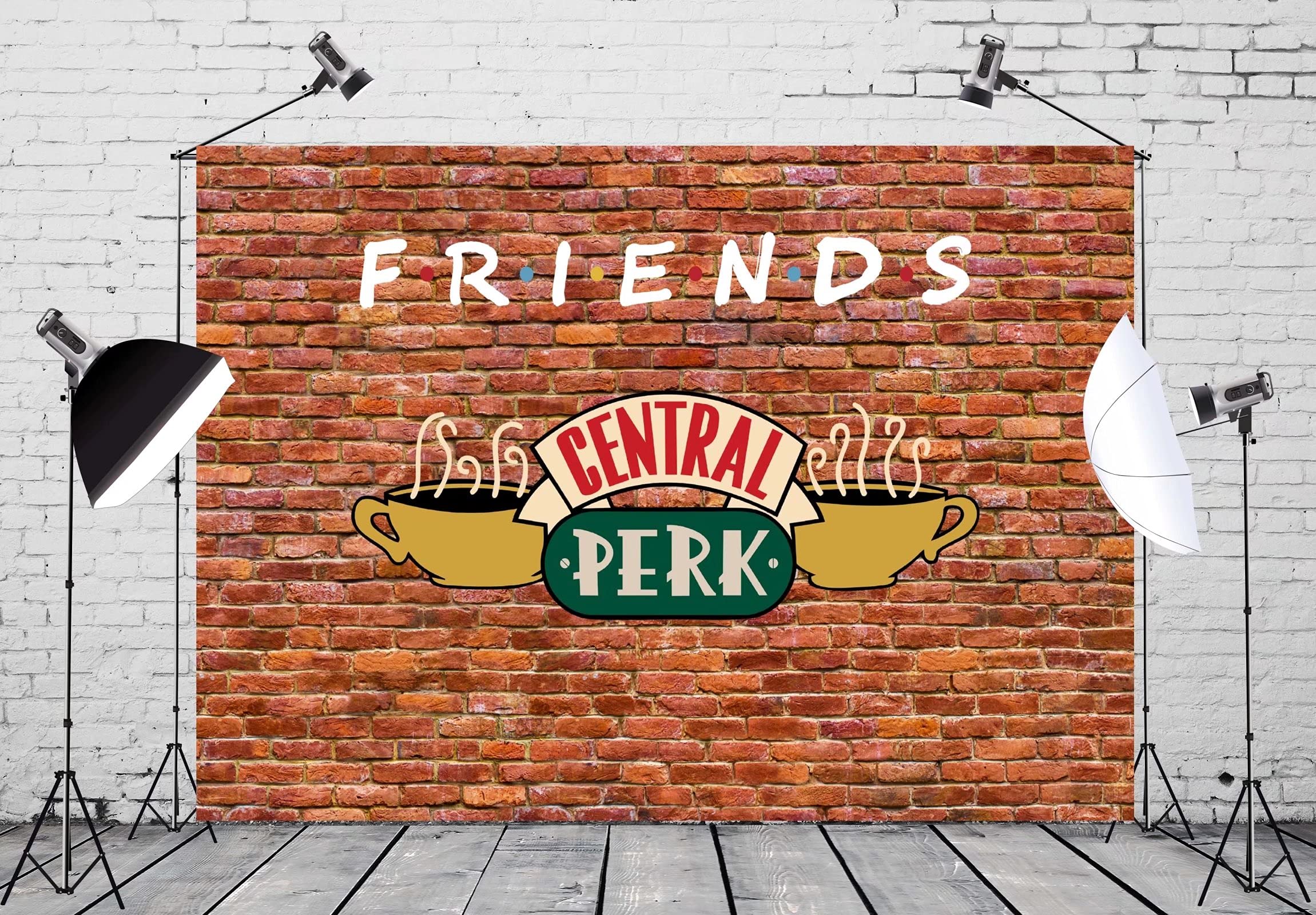 Corfoto Fabric 5x4ft Friend Backdrop Photography Retro Rustic Brick ...