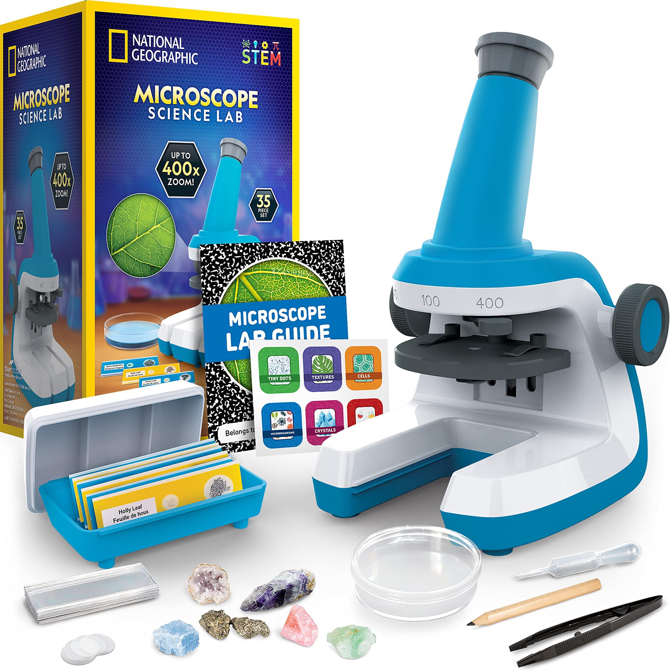 Amazon.com: NATIONAL GEOGRAPHIC Microscope for Kids - Science Kit with ...