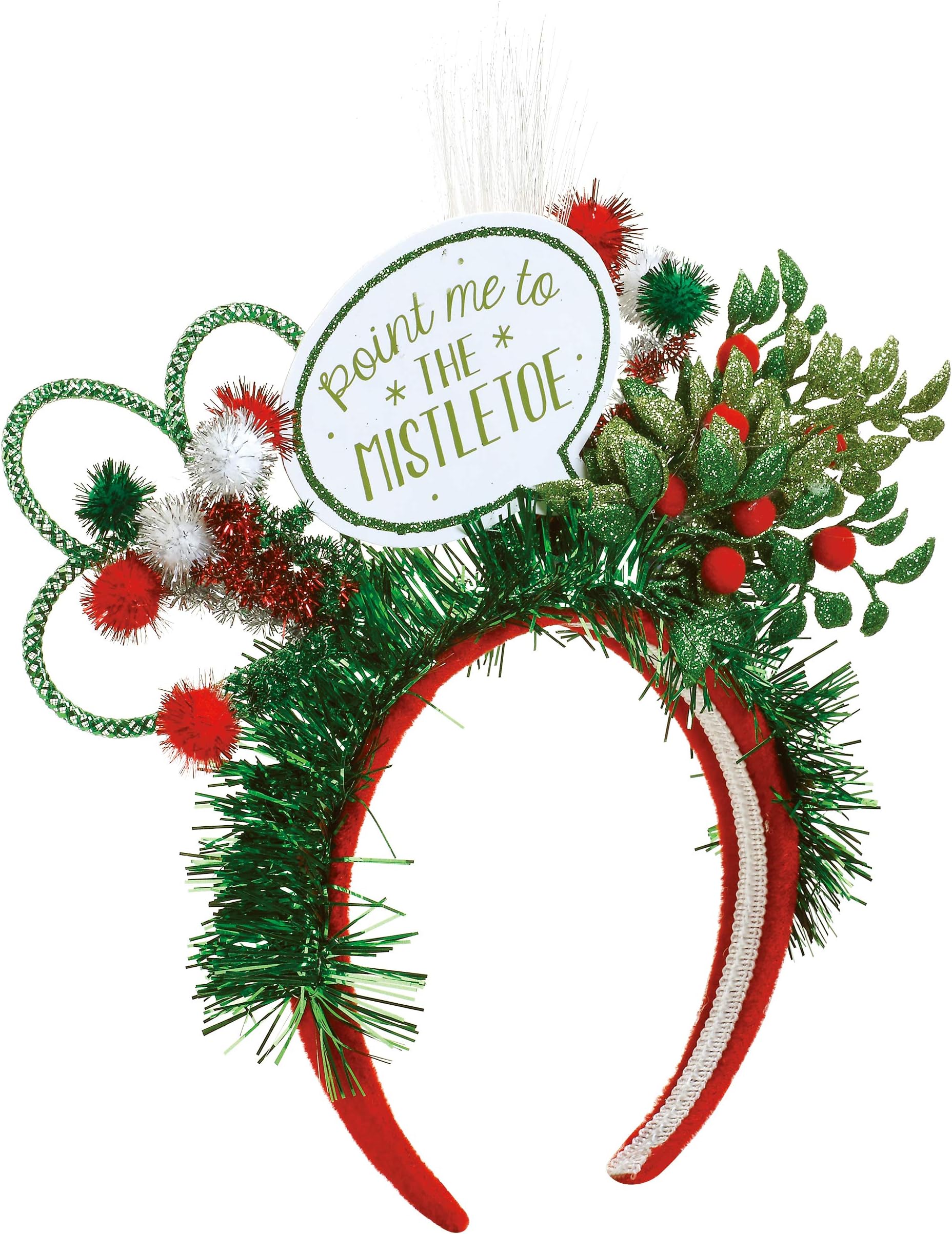 Amazon.com: Christmas Hat Headband Red Hair Band Winter Hair Hoop ...