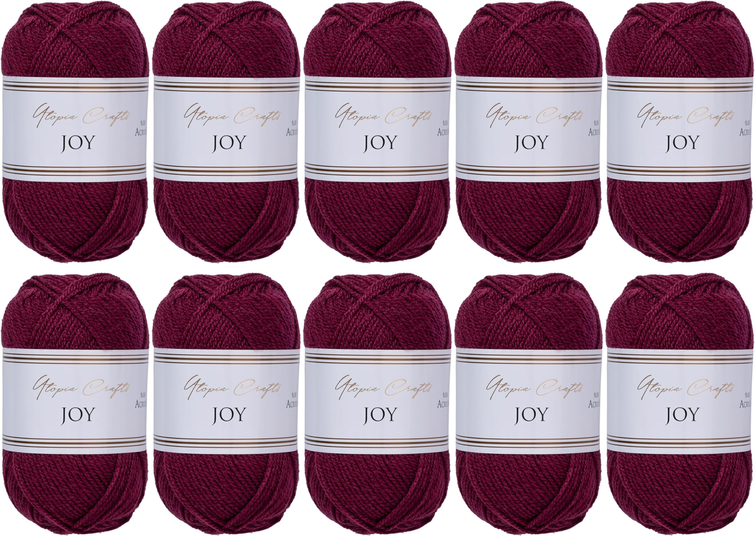 Utopia Crafts JOY Uni Fil à tricoter et crochet, doux, facile d ...